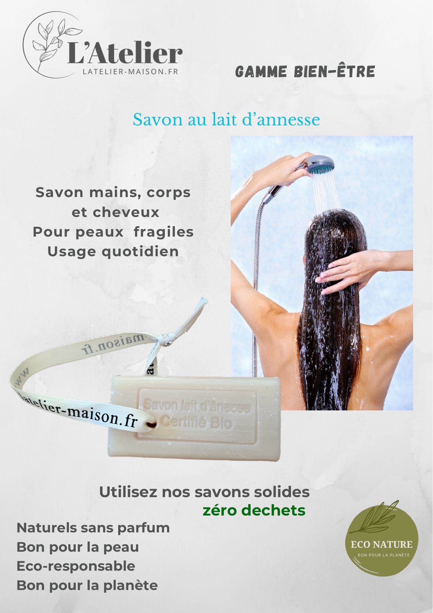 Le Savon au lait d'ânesse - L'atelier Maison