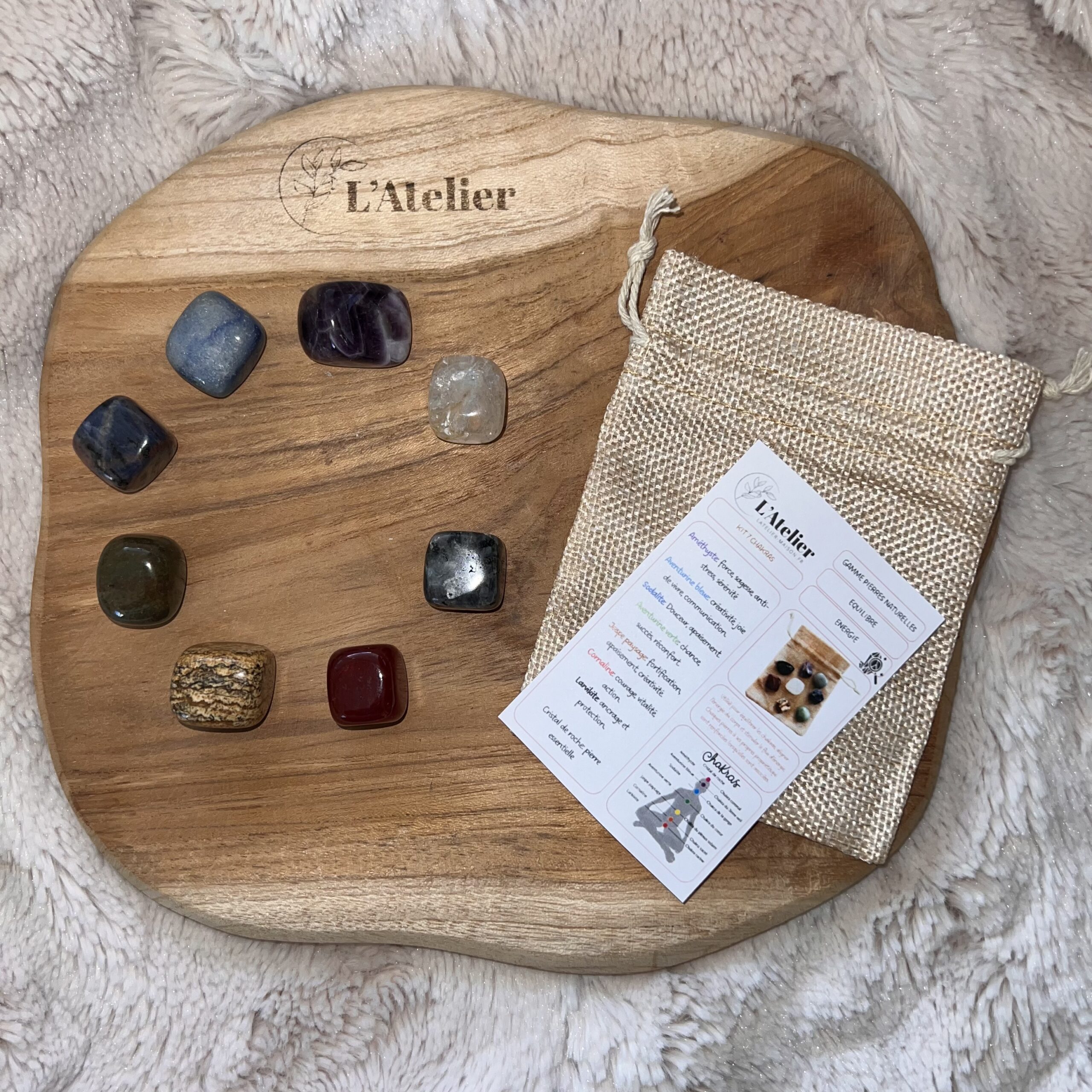 Kit 7 Chakras et Cristal - L'atelier Maison